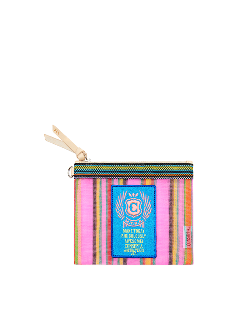 Lizzie Patch Mini Slim Zip Pouch – Consuela