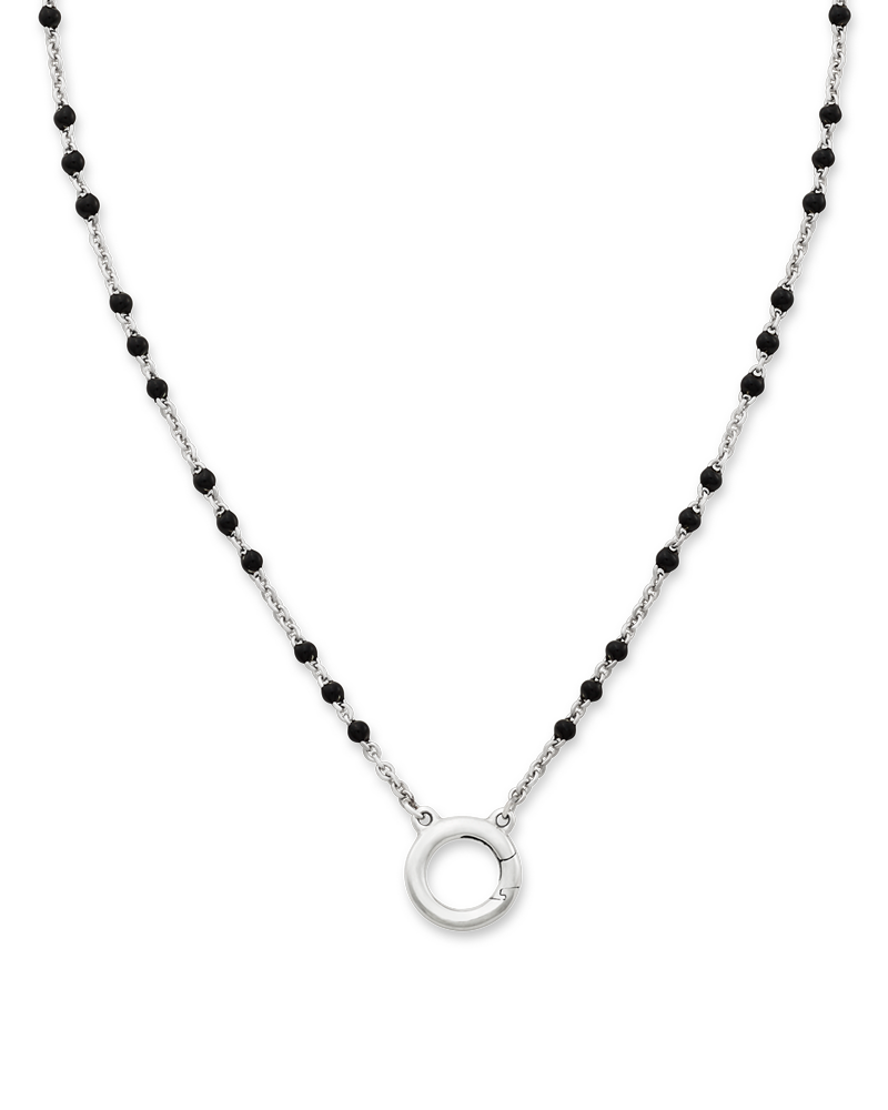 Enamel Beaded Chain Changeable Charm Holder Necklace – Consuela