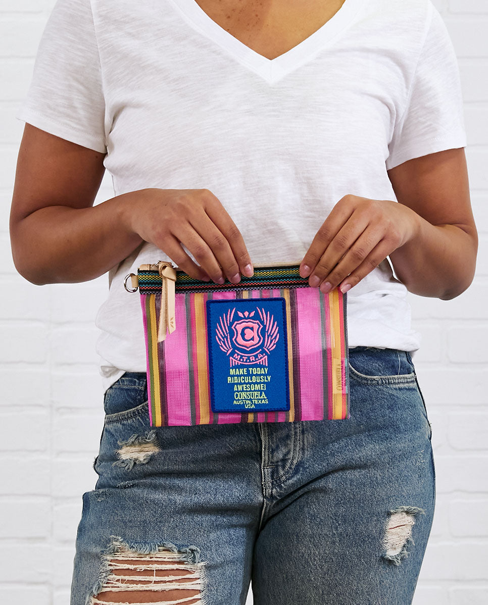 Marcela Patch Slim Zip Pouch – Consuela